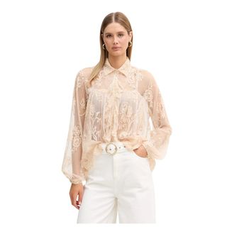 Aniye By Femme, Blouses et Chemises, Beige, Taille: 40 FR Chemise en dentelle