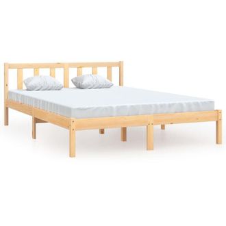 vidaXL Inlife Cadre de lit Bois de pin massif 160x200 cm
