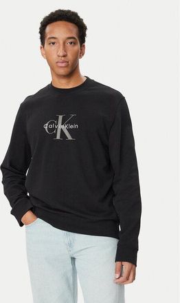 Calvin Klein Jeans Sweatshirt 350 Terry LV04RG278G Schwarz Regular Fit