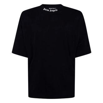 Palm Angels Homme, Tops, Noir, Taille: M Classic Logo Over Tee