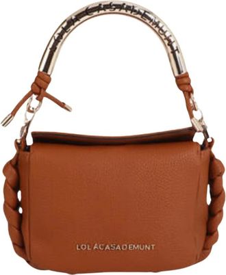 Lola Casademunt Femme, Sacs, Brun, Taille: ONE Size Cutwork Mini Sac Bandouli&egrave;re avec Poign&eacute;e M&eacute;tallique