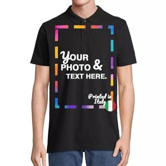 JOPHY & CO. JOPHY&CO Polo Homme Femme Unisexe 100% Coton T-shirt Personnalis&eacute; T-Shirt Personnalis&eacute; avec Impression Manches Courtes Personnaliser Photo &Eacute;crite ou L