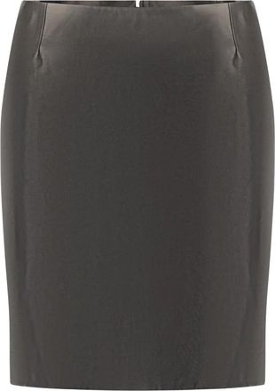 Gucci Leder-Minirock - - Skirts - Damen - Schwarzk - S
