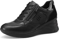 Queen Helena Baskets en Cuir compens&eacute; Baskets Casual Femmes QH8009, Noir, 36 EU
