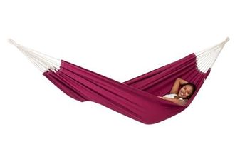 Amazonas Sandals XL H&auml;ngematte Arte | Klassische brasilianische H&auml;ngematte mit handgewebten Nadelstreifen | Liegefl&auml;che 230x150cm | Belastbar bis 200 kg | Farbe: Vino