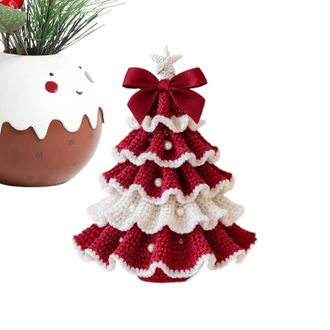 Generic Christmas Tree H&auml;kel-Set - Anf&auml;nger zum Selbermachen Garnstrickset, handgefertigte Kunst-Kits, p&auml;dagogisch geh&auml;kelte &Uuml;bungsset | f&uuml;r Erwachsene Jugend