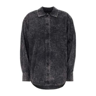 Alexander Wang Femme, Vestes, Noir, Taille: 34 FR Chemise Oversize Avec Poche Plaqu&eacute;e