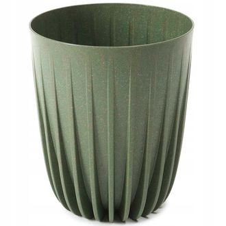 HowHomely Blumentopf aus Kunststoff 23 cm mit Pflanzk&uuml;bel Einsatz 19 cm Durchmesser - Langlebige und Leichte &Uuml;bertopf in Gr&uuml;n f&uuml;r Deko Wohnzimmer Garten oder Te