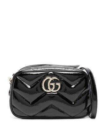 Gucci Kleine GG Marmont Schultertasche - Schwarz