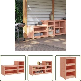 vidaXL Cuisine ext&eacute;rieure - Armoires de cuisine dext&eacute;rieur MEPPEL 2 pcs bois massif douglas