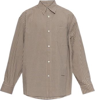 Marni Chemise &agrave; carreaux en coton - Homme - Chemises - Beige - Taille: XL