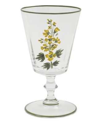 Cabana verre &agrave; vin Murano primrose peint &agrave; la main (15 cl) - Tons neutres
