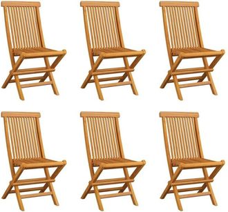 vidaXL Vidaxl - Chaises pliables de jardin 6 pcs Bois de teck solide