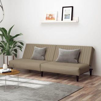 vidaXL Schlafsofa 2-Sitzer Cappuccino-Braun Kunstleder Vidaxl