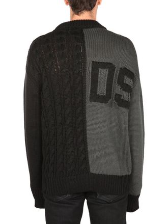 GCDS Logo Inlay Sweater - Gray