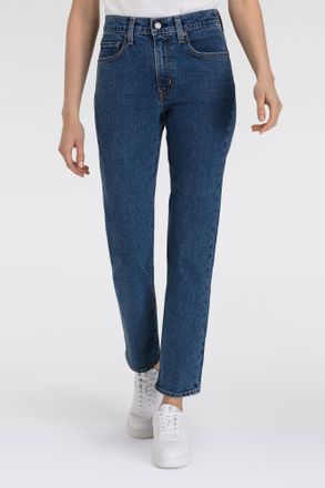 Levi's Straight-Jeans LEVIS 724 HIGH RISE STRAIGHT, Damen, Gr. 26, Länge 30, blau (mosey mid stone), Denim/Jeans, Obermaterial: 98% Baumwolle, 2% Elasthan, s