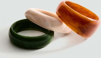 Mango Lot 3 maxi bracelets volume combin&eacute;s marron - Femme - Taille unique - MANGO