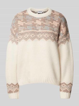 Jake*s Casual Strickpullover mit ethnischem Design