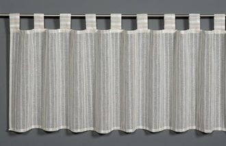 Gardinia Sehlbach Bistrogardine Strukturvoile mit Effektgarn, beige, 140 x 45 cm