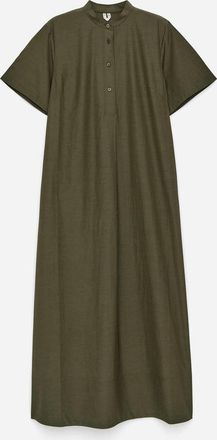Arket Kleid Aus Cupro Und Baumwolle -Grün