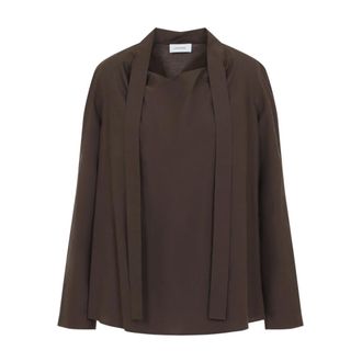 Christophe Lemaire Ascot Bluse - - Blouses & Shirts - Damen - Braun - S