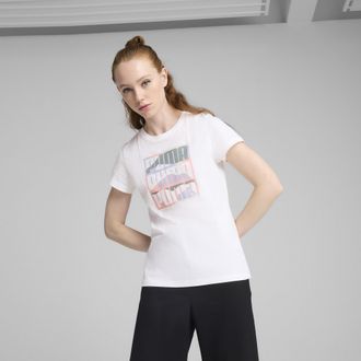 Puma GRAPHICS Mountain T-Shirt Damen, Kleidung, Wei&szlig;, L