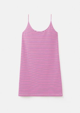 Mango Robe coton rayure tiss&eacute;e fuchsia - Femme - S - MANGO