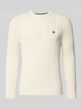 Superdry Slim Fit Strickpullover mit Zopfmuster