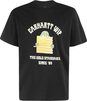 Carhartt Work in Progress Homme, Tops, Noir, Taille: L T-Shirt Gold Standard