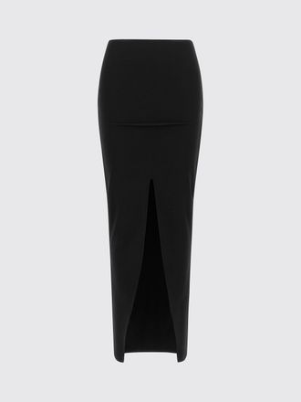 Rick Owens Langer Bleistiftrock aus Viskosestrick mit hohem Bund und Schlitz