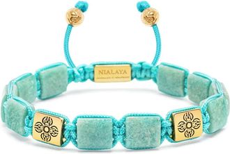 Nialaya Homme, Accessoires, Vert, Taille: 2XL Amazonite Dorje Flatbead Bracelet