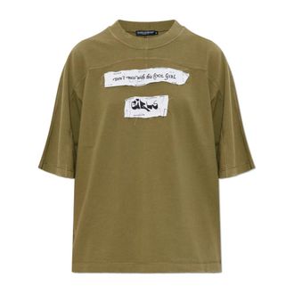 Dolce & Gabbana T-Shirt mit Vintage-Effekt - - Tops - Damen - Gr&uuml;n - XS