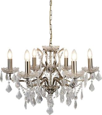 Searchlight Searchlight Paris - 6 Light Chandelier Antik Messing Finish, E14