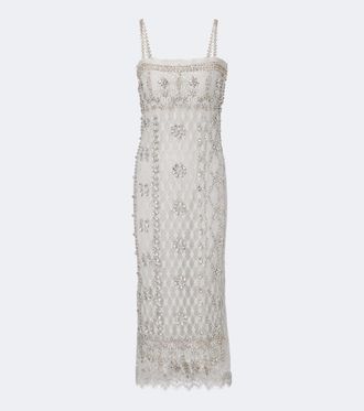 Costarellos Cocktailkleid Leona aus Spitze mit Zierperlen