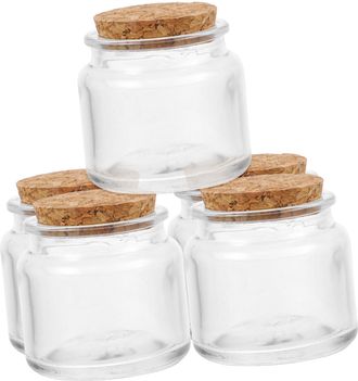 Pretyzoom 5stücke Transparente Glas Kerzengläser Mit Holzstöpseln Kleine Für Duftkerzen Diy Aufbewahrung Für Insektenbehälter Und Dekoration