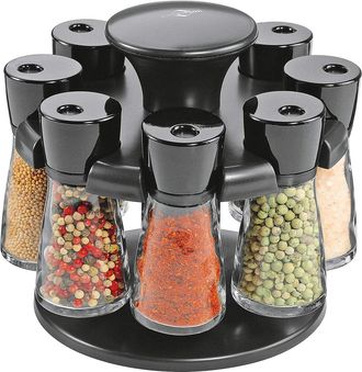 Küchenprofi Küchenprofi Gewürzkarussell Rondo 8 Gläser, Schwarz