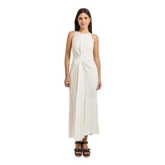 Manila Grace Femme, Robes, Blanc, Taille: 36 FR Robe Longue Sans Manches