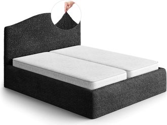 Paulato by GA.I.CO. PAULATO Husse f&uuml;r Doppelbett &uuml;ber das Kopfteil und Grundgestell r&uuml;berziehen, Husse f&uuml;r Boxspringbetten 130-180cm Mikrofaser, bi-elastisches, kratzfest