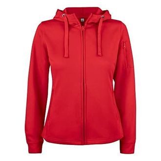 Clique Basic Active Hoody Lady Full Zip Sweatshirt Capuche, Rouge, M Femme