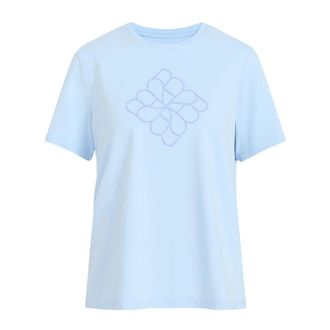 2-Biz Hellblaues T-Shirt mit Motiv - - Tops - Damen - Blau - M