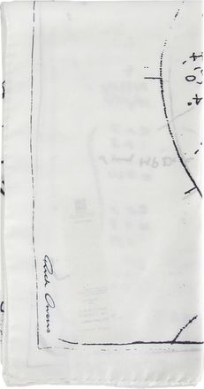 Rick Owens Homme, Accessoires, Blanc, Taille: ONE Size Foulard imprim&eacute; Astro 70x70