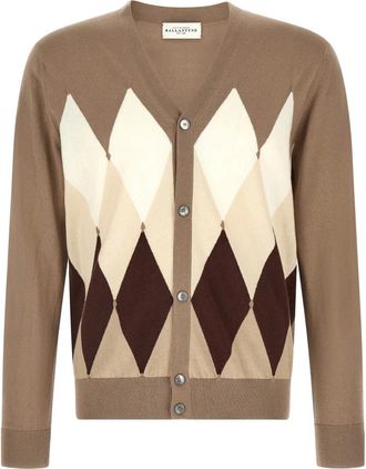 Ballantyne Homme, Pulls, Brun, Taille: 4XL Argyle Cardigan