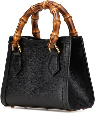 Gucci Hobo Bags - Small Calfskin Bamboo Diana Satchel - Gr. unisize - in Schwarz - f&uuml;r Damen