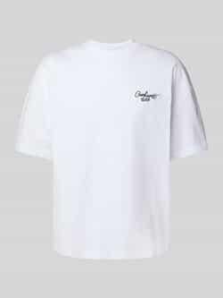 Carhartt Work in Progress T-Shirt mit geripptem Rundhalsausschnitt