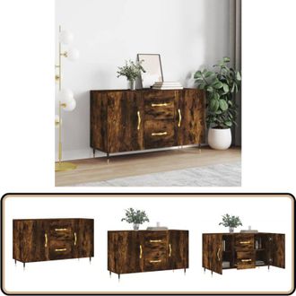 vidaXL Vidaxl - Buffet chêne fumé 100x36x60 cm bois dingénierie - Buffet Moderne - Armoire Rangements - Meuble Salon - Mobilier Design - Commode