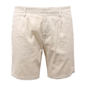 Dondup Leinen-Shorts Made in Italy - - Shorts - Herren - Wei&szlig; - W29