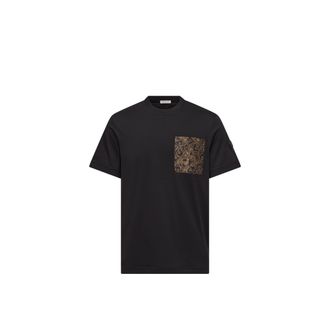 Moncler Moncler Paisley Print Cotton T-shirt, Men, Blue, Size: 3xl