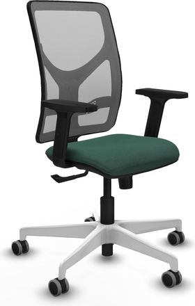 Piqueras y Crespo Schreibtischstuhl mit Rollen aus Parkett, mit 2D-Armlehnen, h&ouml;henverstellbare Lendenwirbelst&uuml;tze, ausgestattet mit 3 Positionen und Schneidschaum, Gra