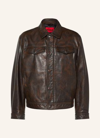 HUGO BOSS Hugo Lederjacke Lerano braun