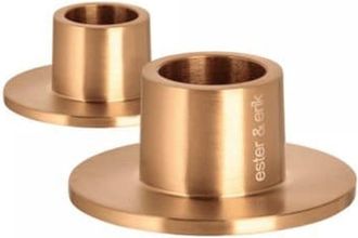 Ester & Erik Candleholders small, Rose Gold, Matt, 2 Stück [Set]